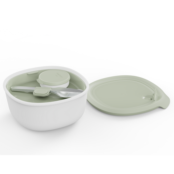 Boîte à Lunch LEO avec Couverts Sage Personnalisée | Cadeau Unique ...